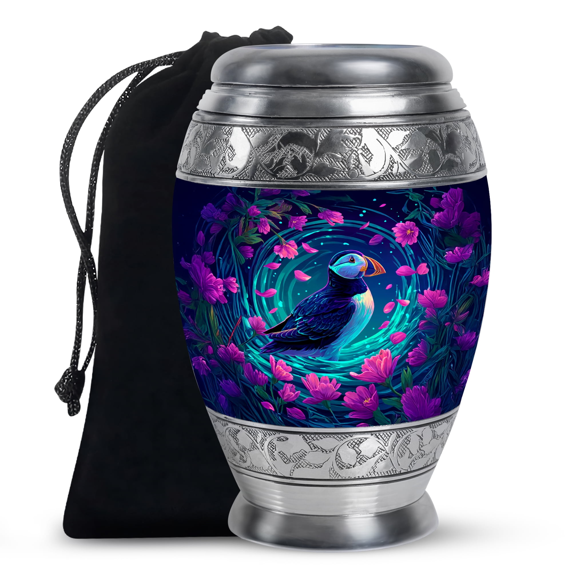 YATHABHISA Puffins Urn for Ashes, Large Urns for Human Ash, Funeral ...