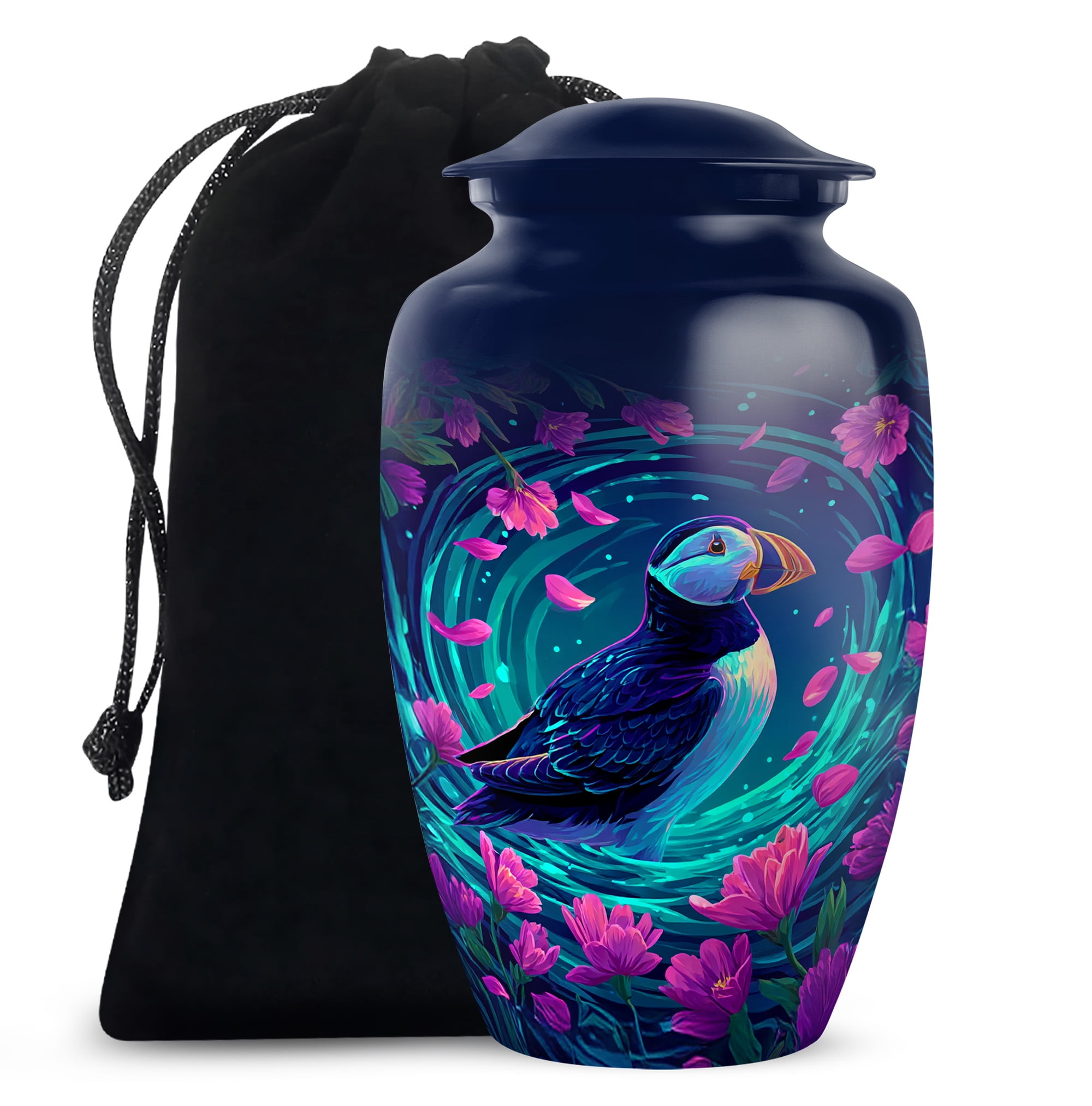 YATHABHISA Puffins Urn for Ashes, Large Urns for Human Ash, Funeral ...