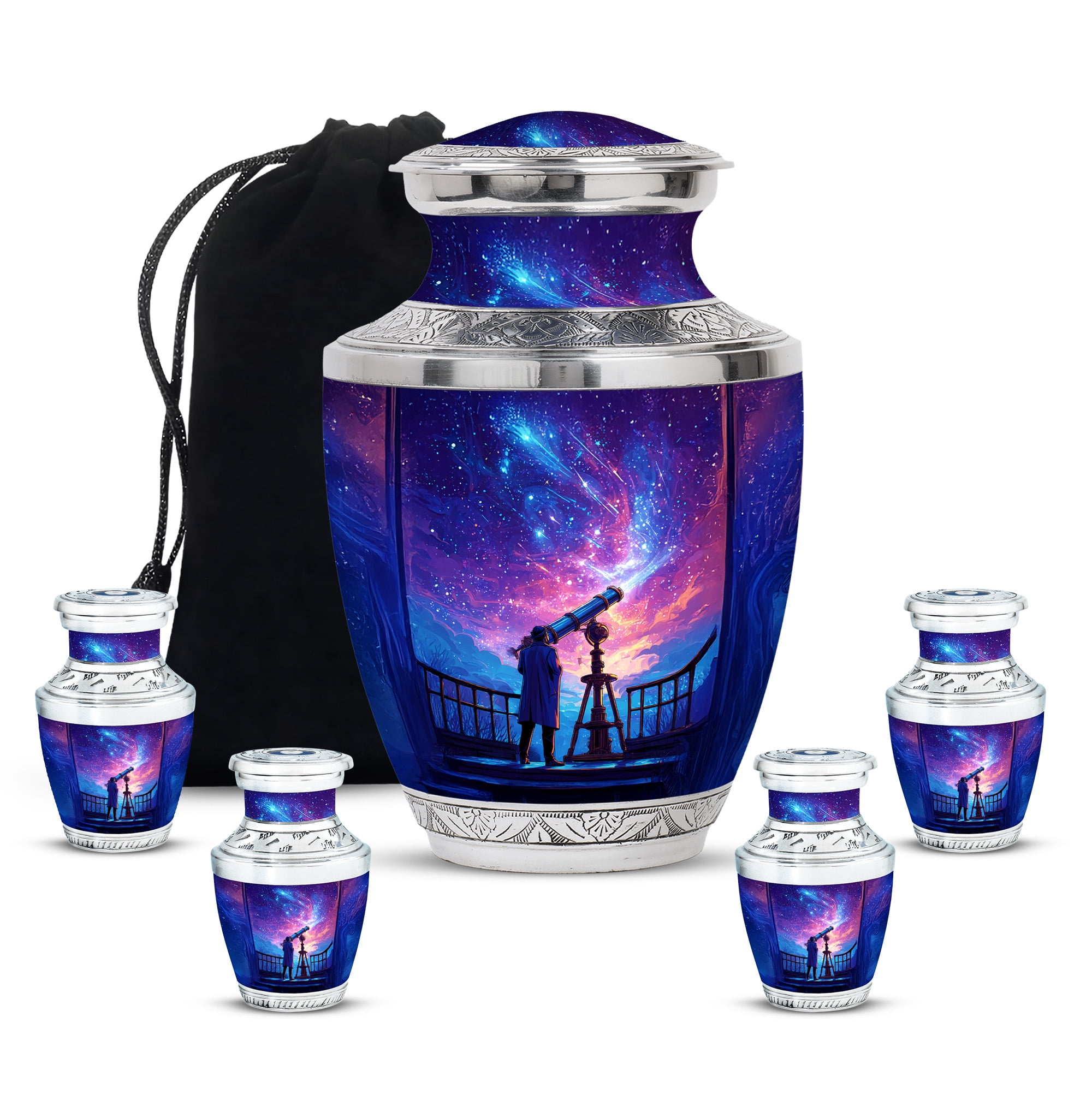 YATHABHISA Telescope Adult Cremation Funeral Urn for Human Ashes ...