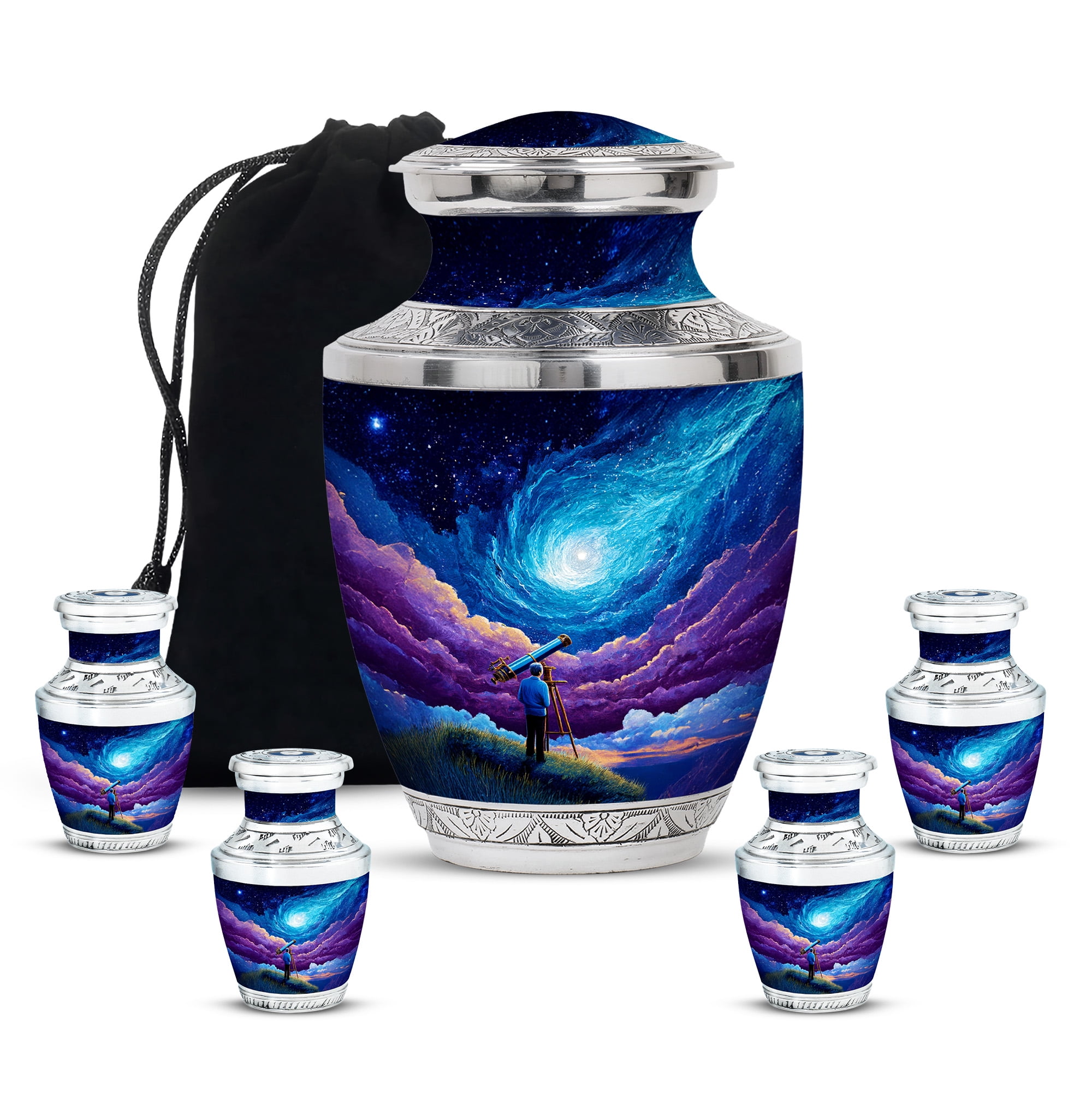YATHABHISA Telescope Adult Cremation Funeral Urn for Human Ashes ...