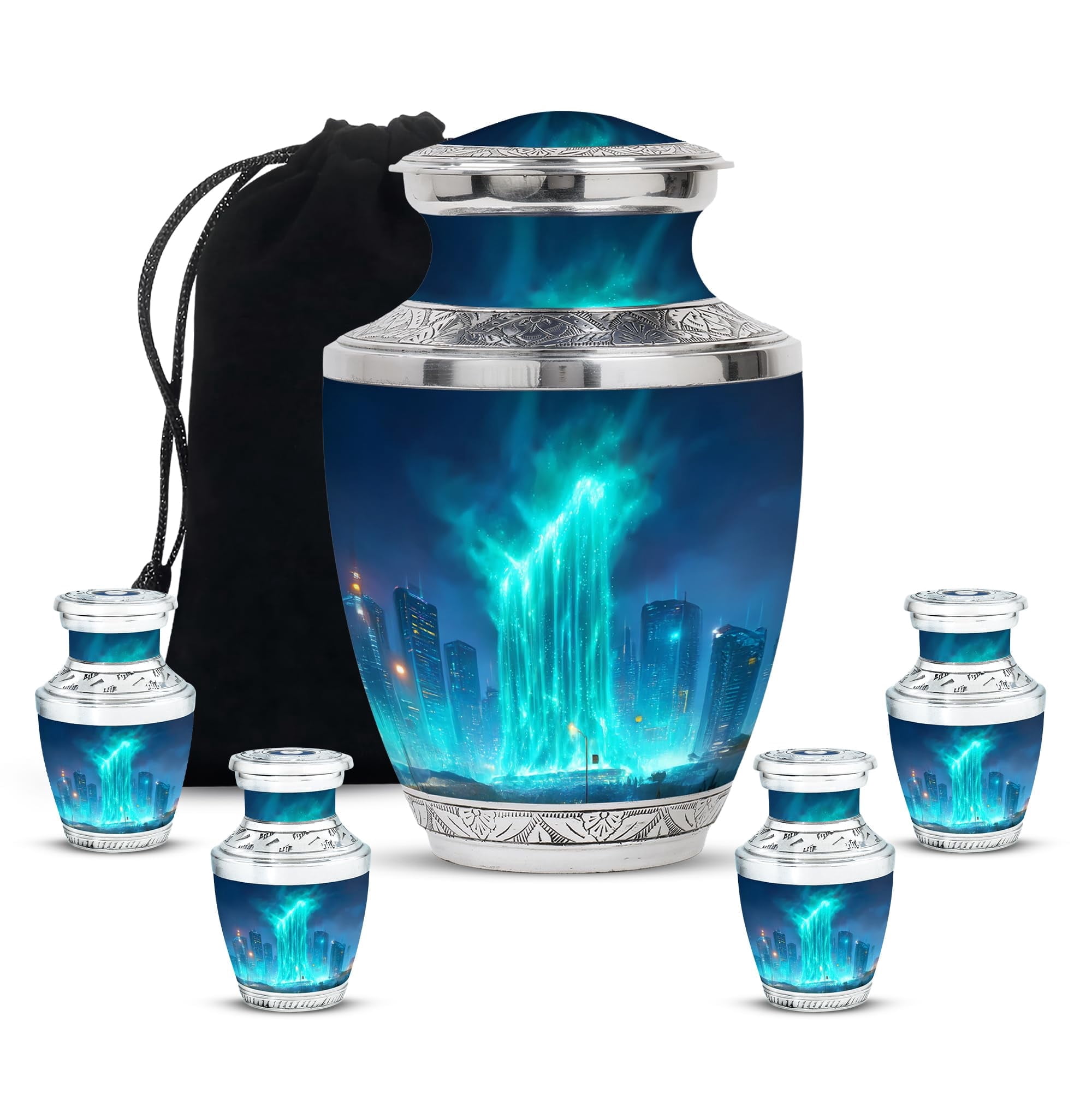 YATHABHISA Water fall Memorial Urn, Funeral & Cremation Urns, Large ...