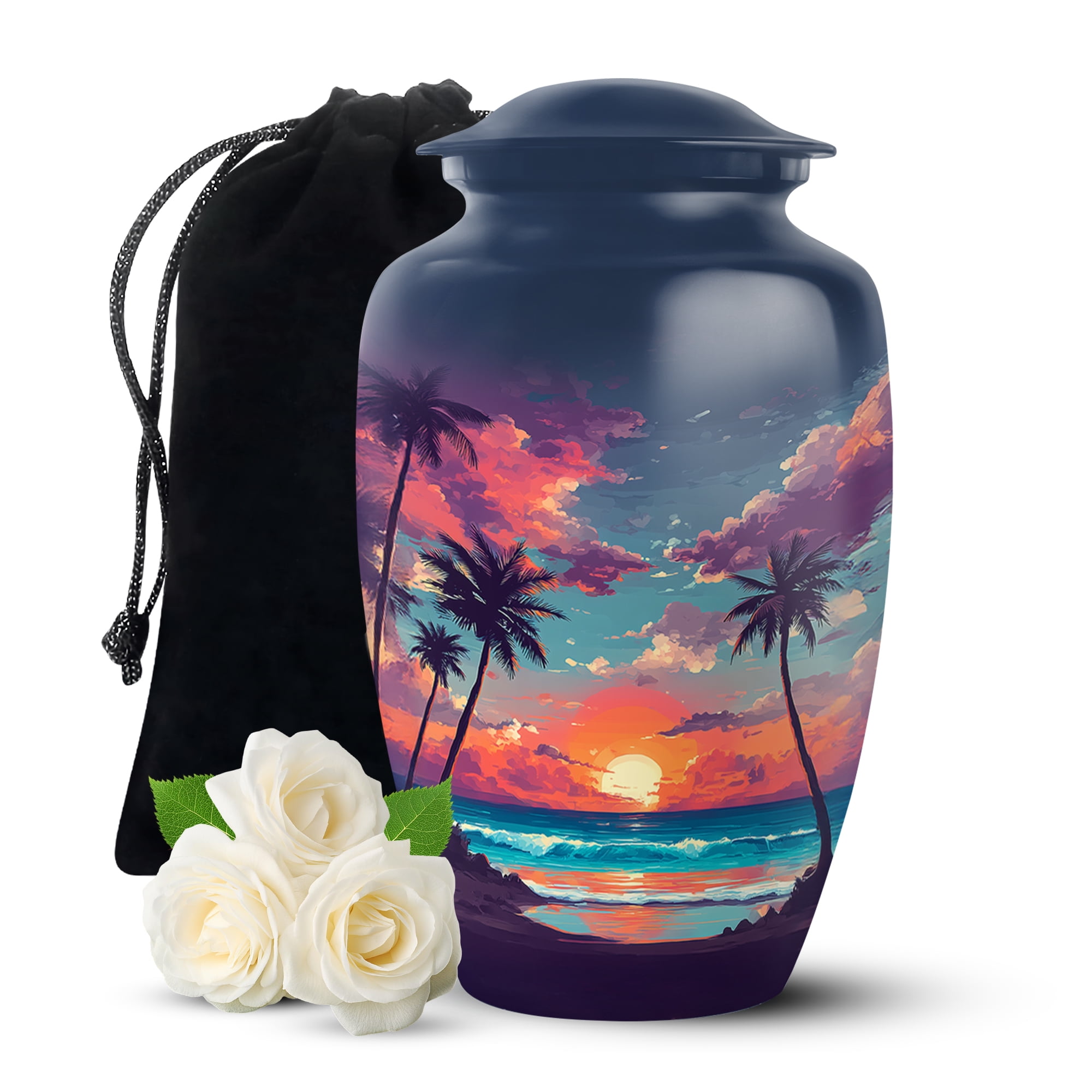 YATHABI Beach Large & Tiny Urn Combo For Brother – Cremation Ash Holder ...