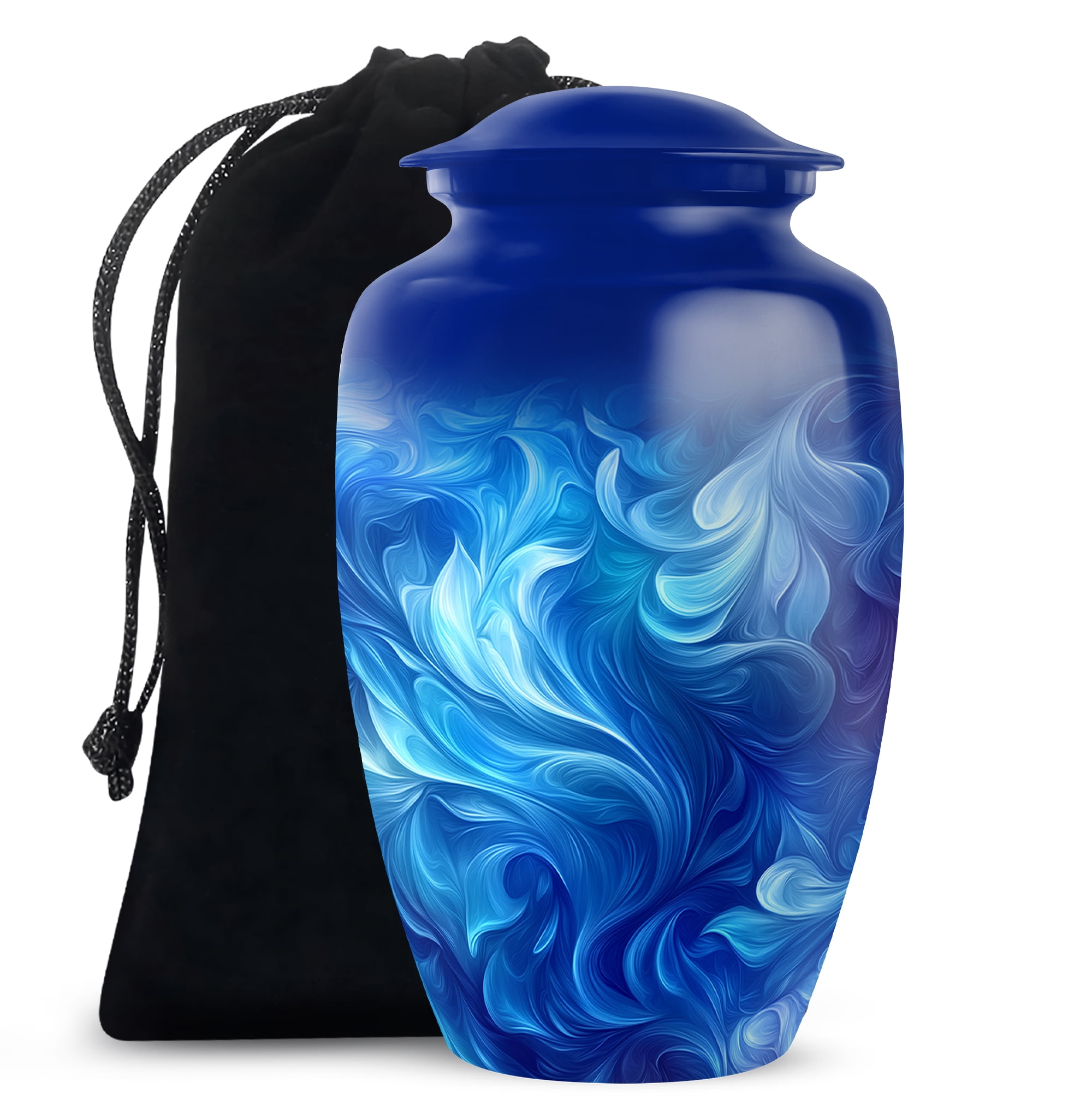 YATHABI Blue Large Urn with Tiny Keepsake for Mom – Cremation Ashes ...