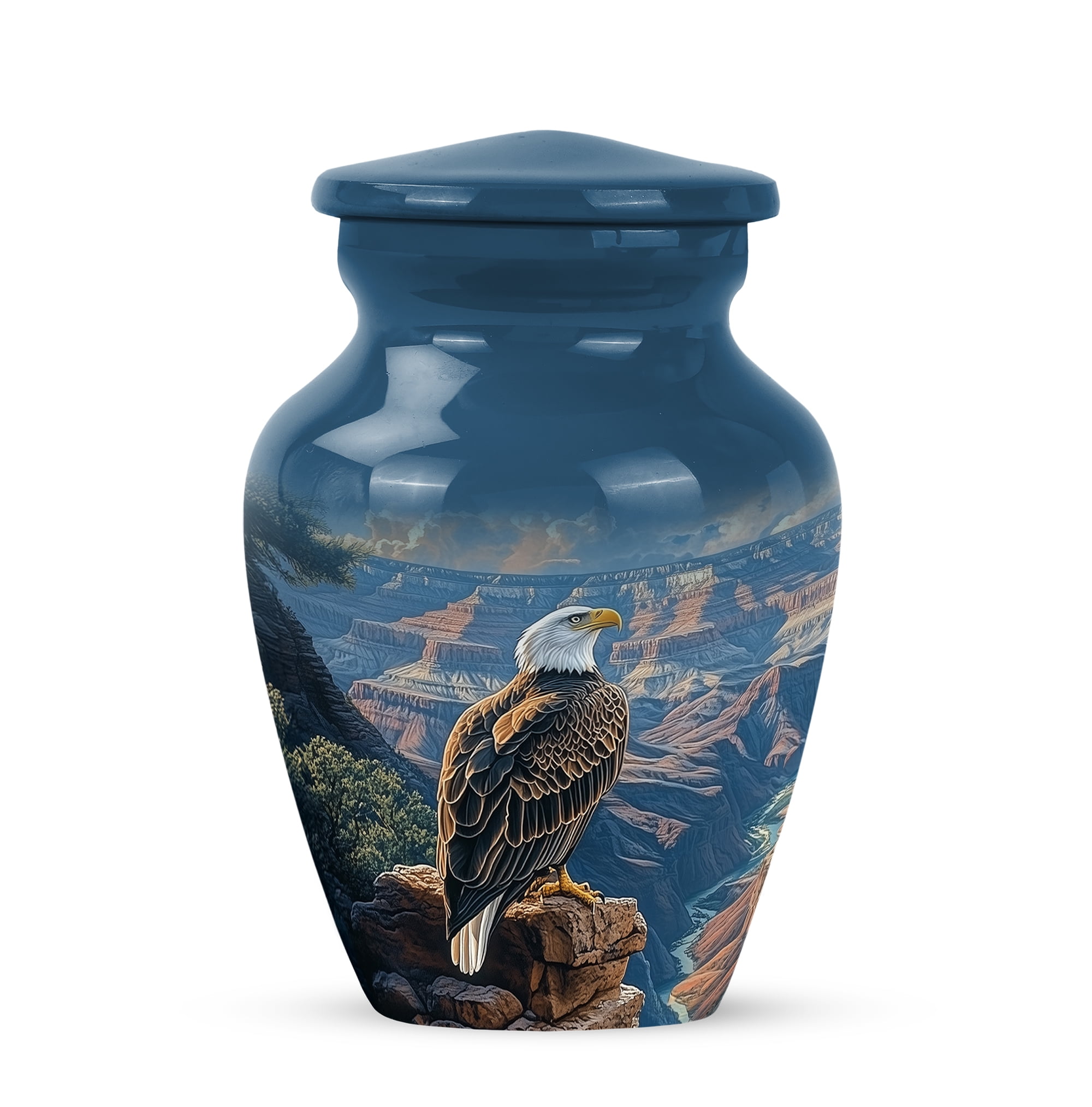 YATHABI Eagle Urns for Human Ashes Adult Man - Blue Urn for Ashes for ...