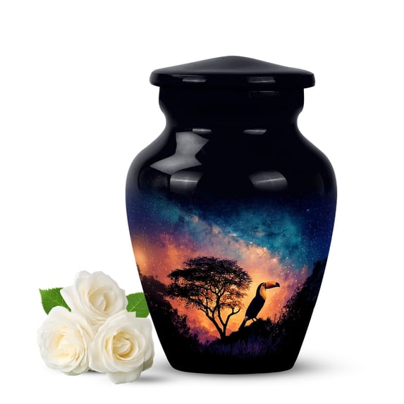 YATHABI Hornbill Urns for Human Ashes Adult Male - Black Cremation Urn ...