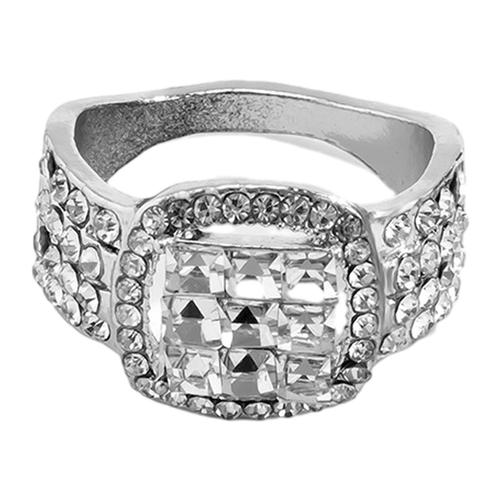 YATLTE 18K Gold Plated Bling Pinky Ring, Simulated Diamond Iced Out ...