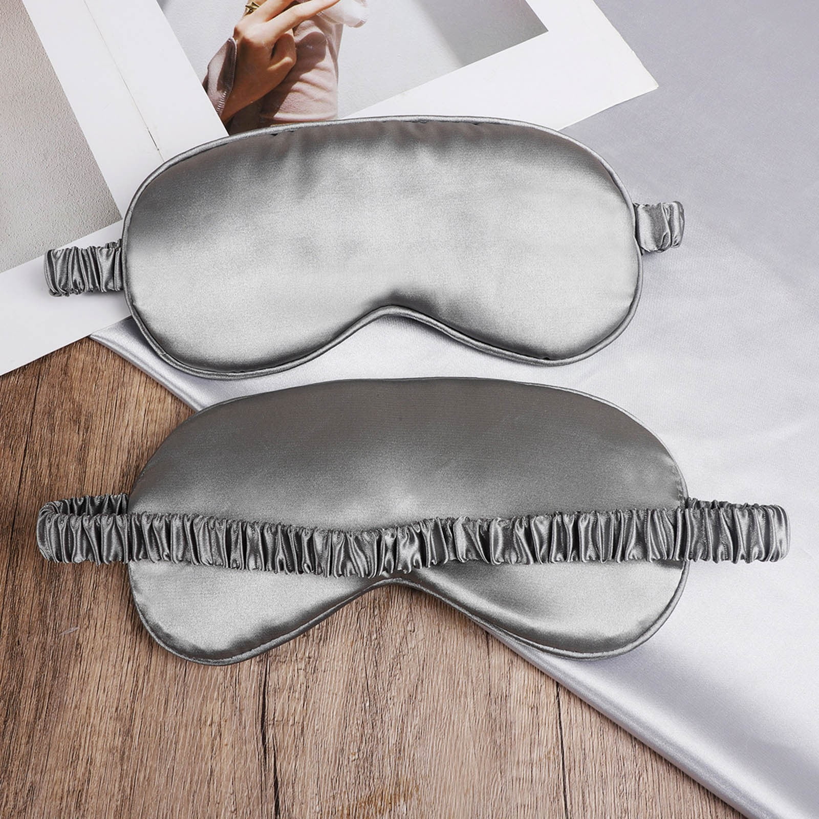 YATLTE Adjustable Silk Sleep Mask, Soft Night Blindfold Bed Eye Covers ...