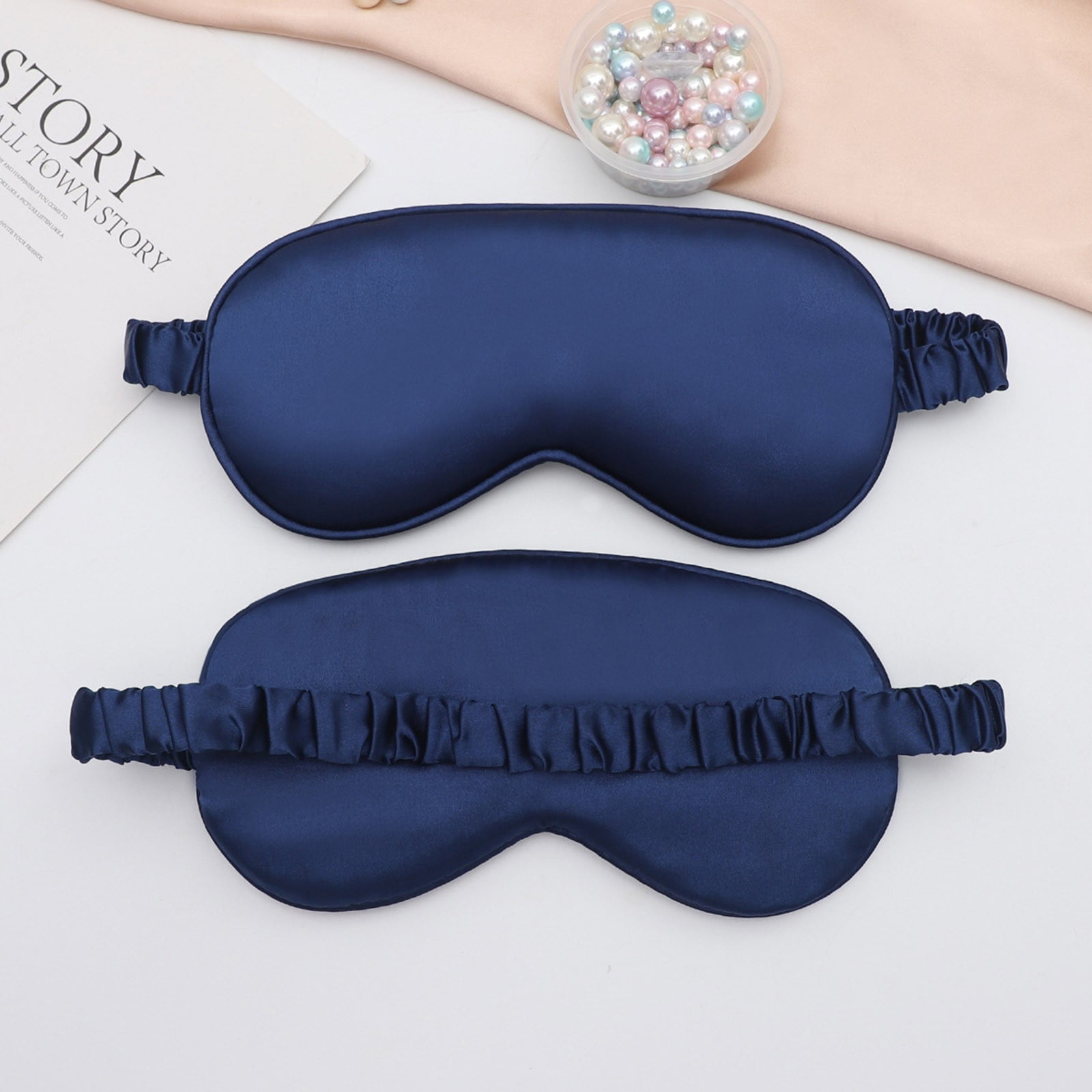 YATLTE Adjustable Silk Sleep Mask, Soft Night Blindfold Bed Eye Covers ...