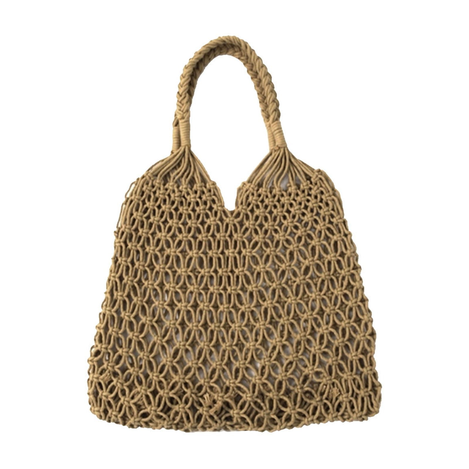 YATLTE Beach Bag, Travel Beach Fishing Net Handbag, Woven Shoulder Bag ...