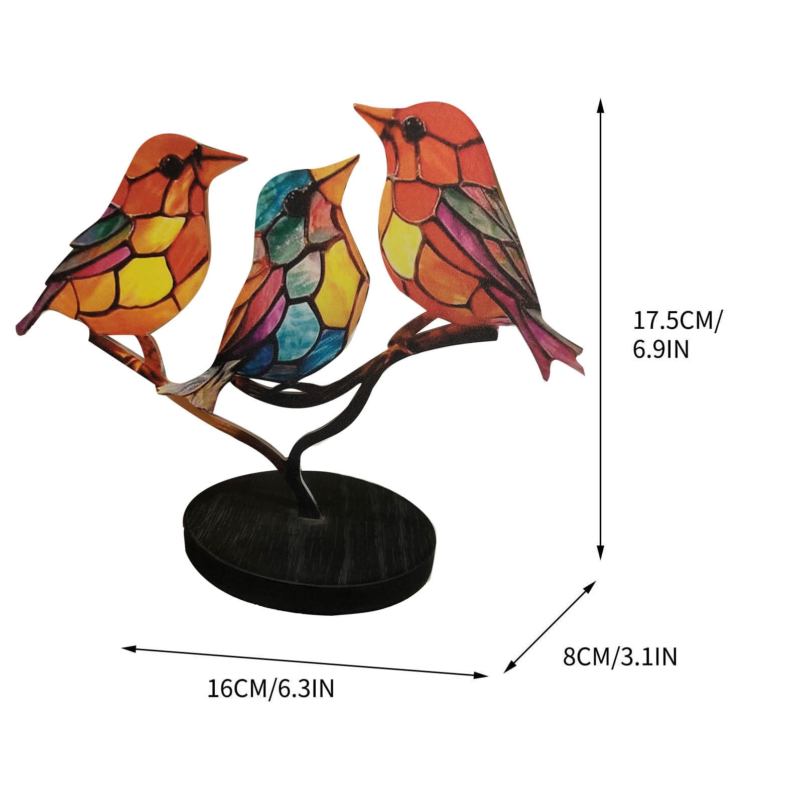 YATLTE Colorful Birds Statue Ornament, Artificial Bird Feathered Birds ...