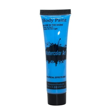 KeirineCC Blue Body Paint Stick, Glow in the Dark Eye Black Stick for ...
