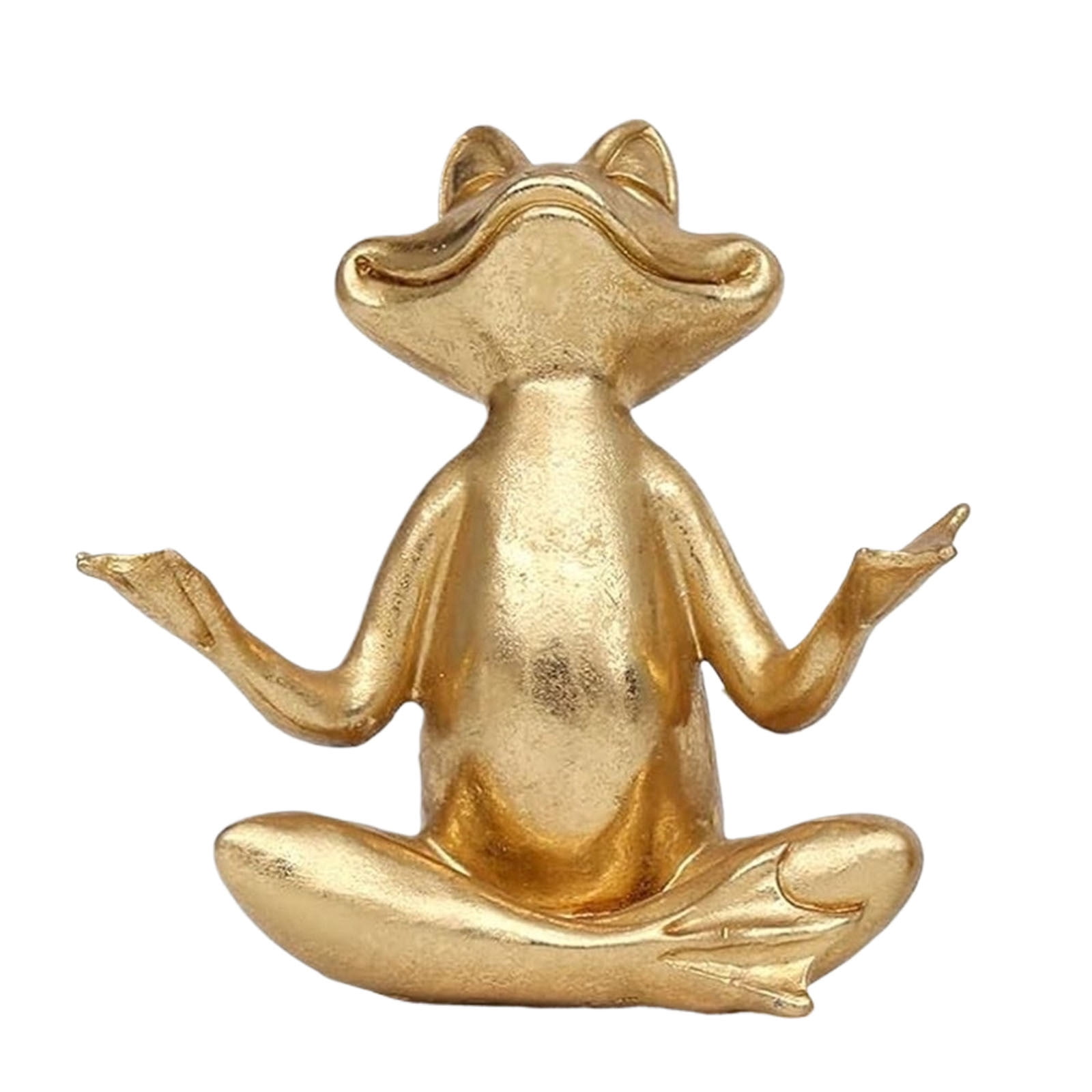 YATLTE Gold Ceramic Frog Statue, Frog Figurines Yoga Zen Decor, Yoga ...