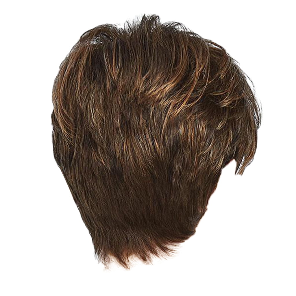 YATLTE Short Wigs for Women With Bangs, Human Hair Blend with Synthetic ...