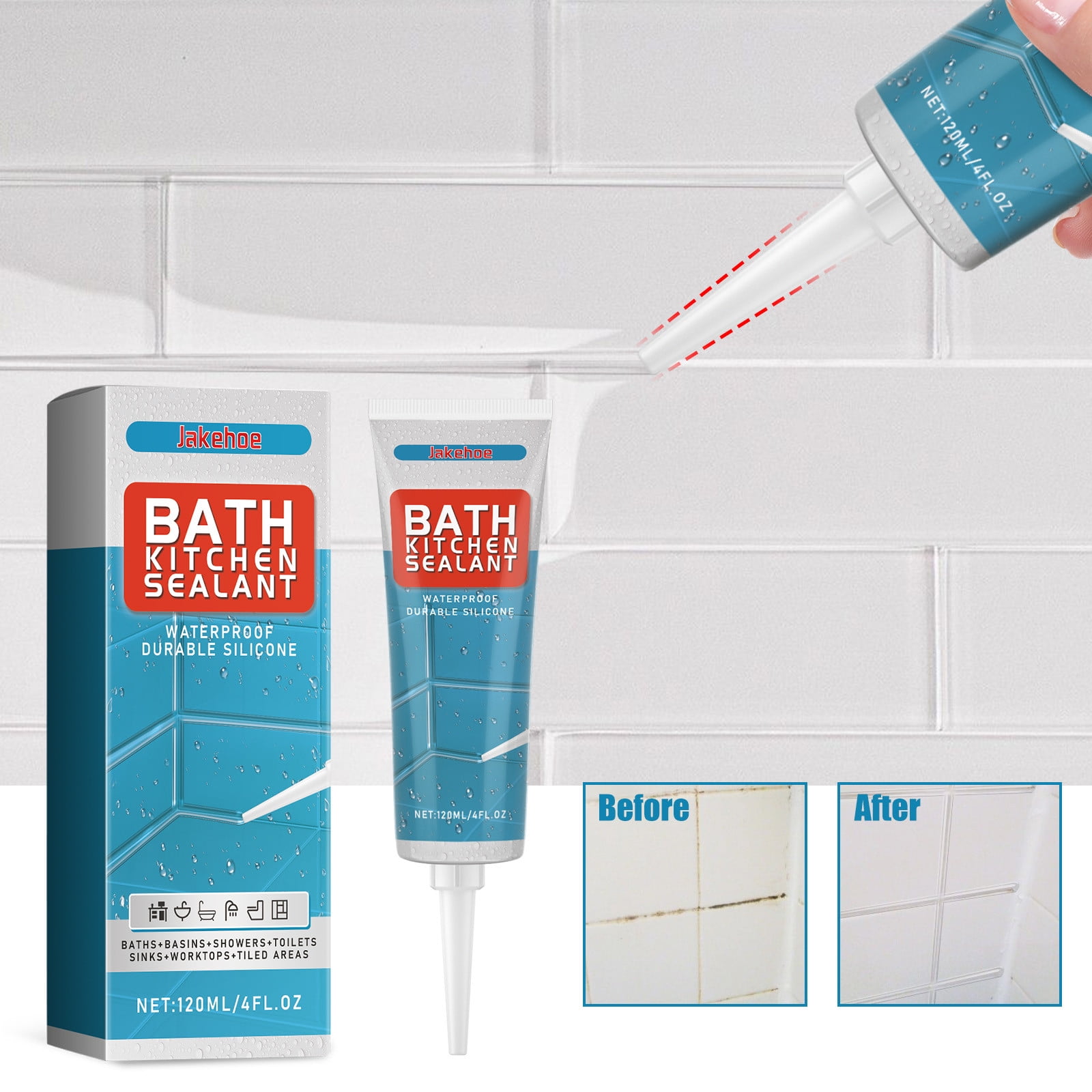 YATLTE Waterproof Silicone Sealant, Advanced Silicone Caulk for Kitchen ...