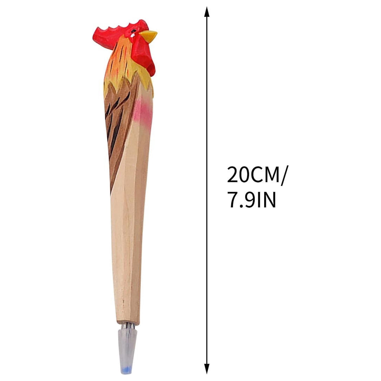 YATLTE Wood Carved Animal Pen, Handmade Wood Carved Animal Gel Pen ...