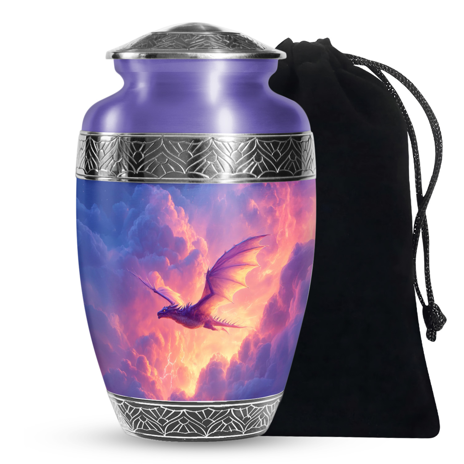 YATSKIA Flying Dragon Large Funeral Urns for Human Ashes Adult Men and ...