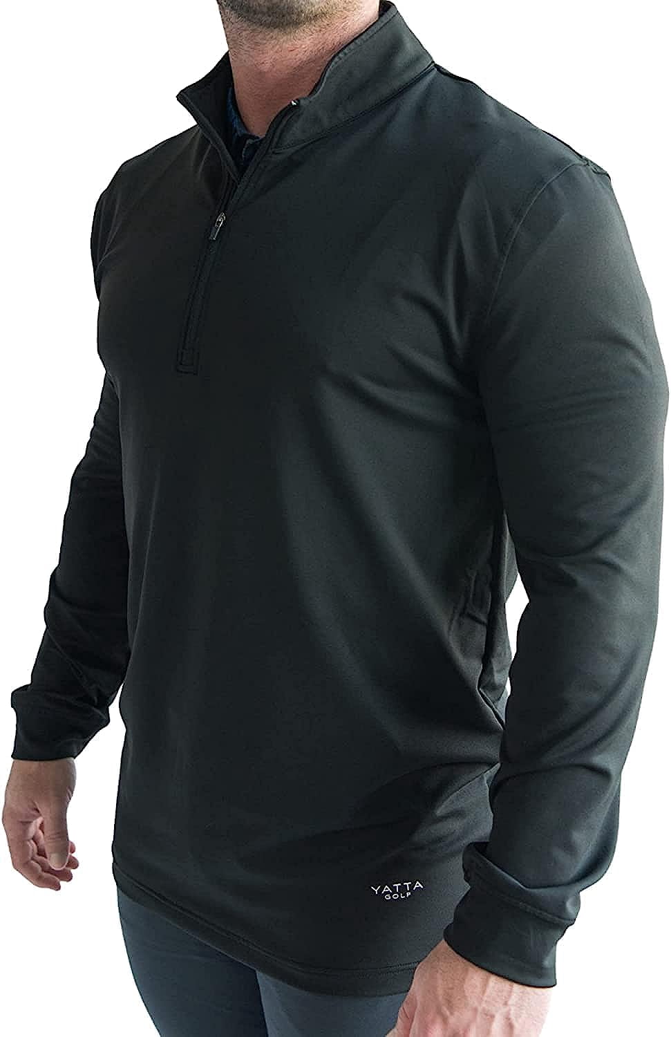 YATTA GOLF Mens Q Zip Jacket Men's Golf Pullover Dri-Fit, Knit ...