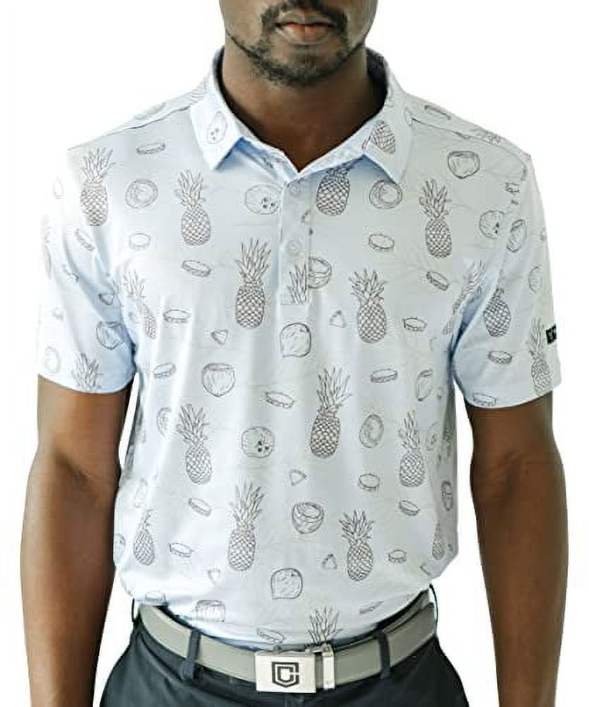 YATTA GOLF Standout Performance Golf Polo Shirts – Men’s – Pina Colada ...