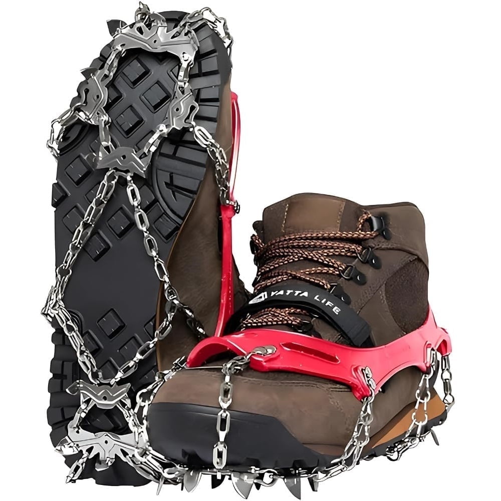 YATTA LIFE Stainless Steel 14 Trail Spikes, Crampons Ice Cleats Grips ...