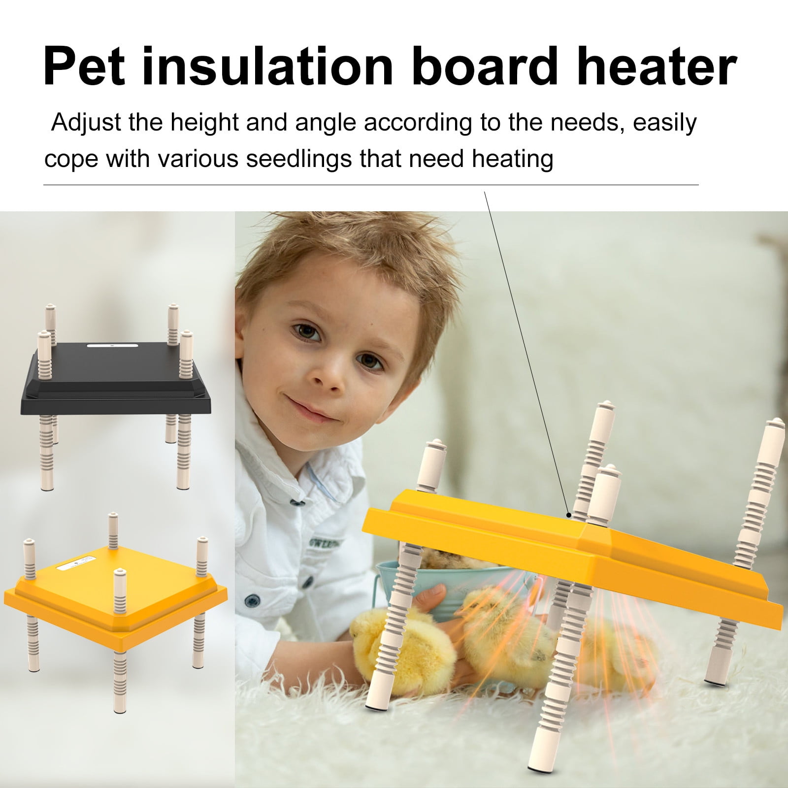 YAUNGUI Brooder Heater for Chicks, 12" x 12" for 15 Chicks Heating ...