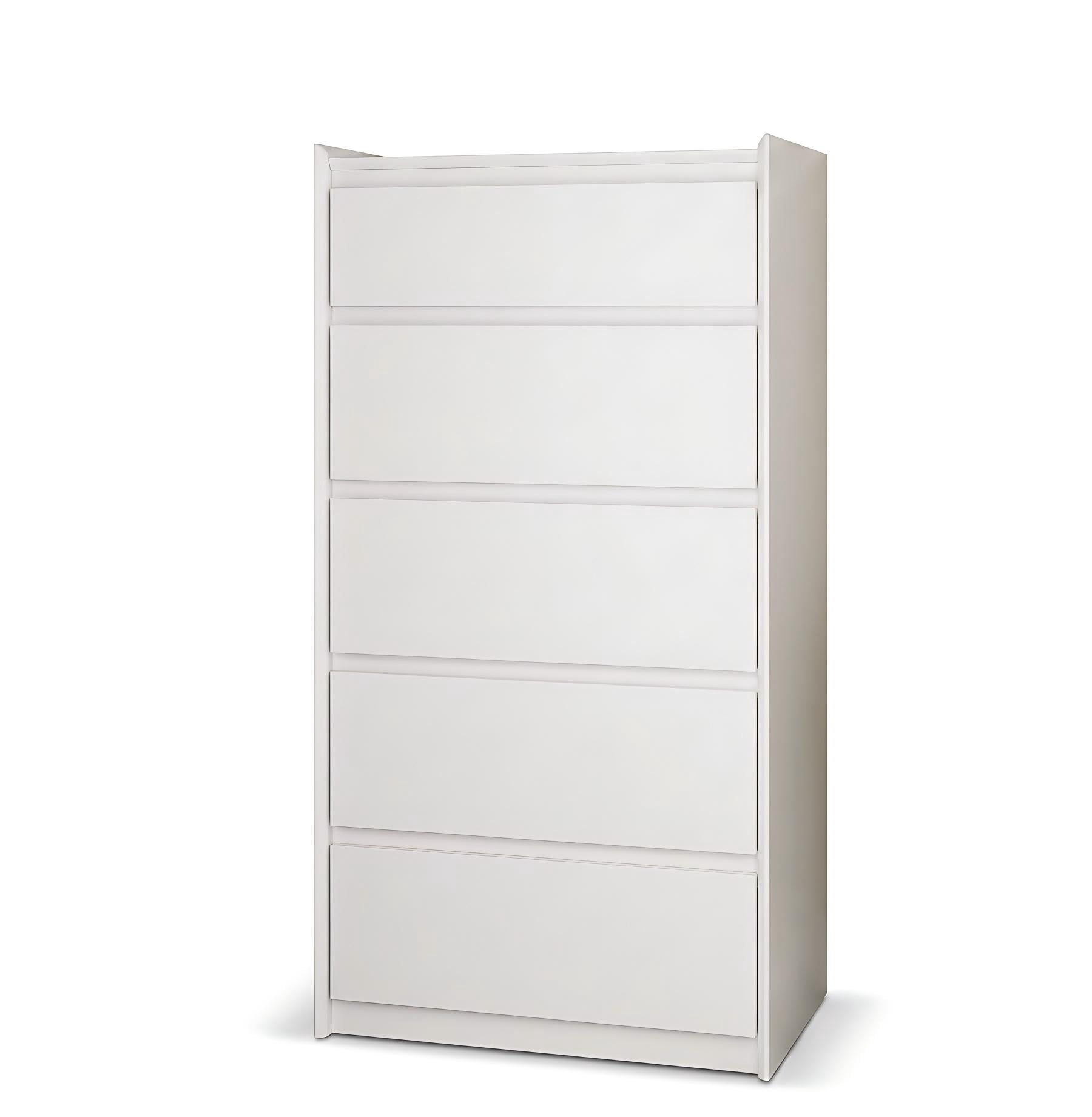 YAURA 24" Wide White Dresser, 46" Tall 5-Drawer Chest, Modern Handle ...