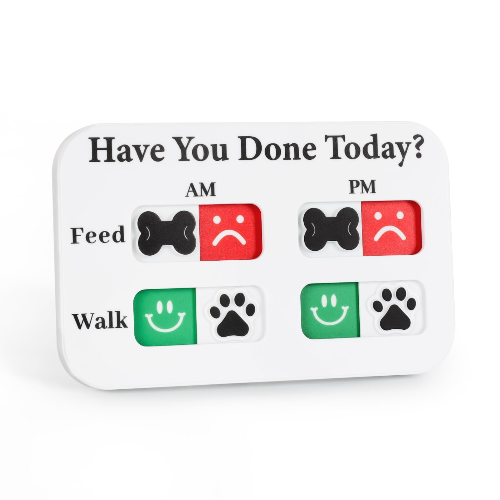 YAUYIK Pet Feeding Reminder, Magnetic Reminder Sticker, AM/PM Daily ...