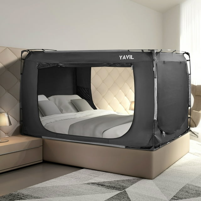 Free Shipping! YAVIL Pop Up Adult Twin Bed Tent, King Size, Portable, 3 ...