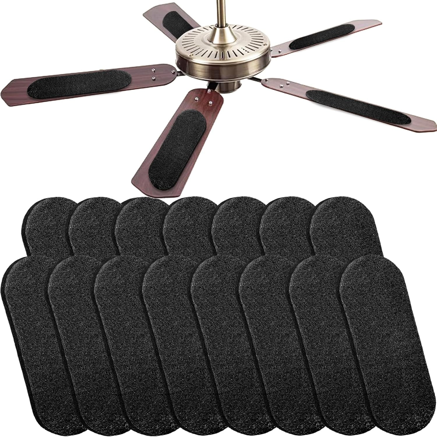 YAWEI 15 Pcs Ceiling Fan Filters for Blades, Easy-Stick Activated ...