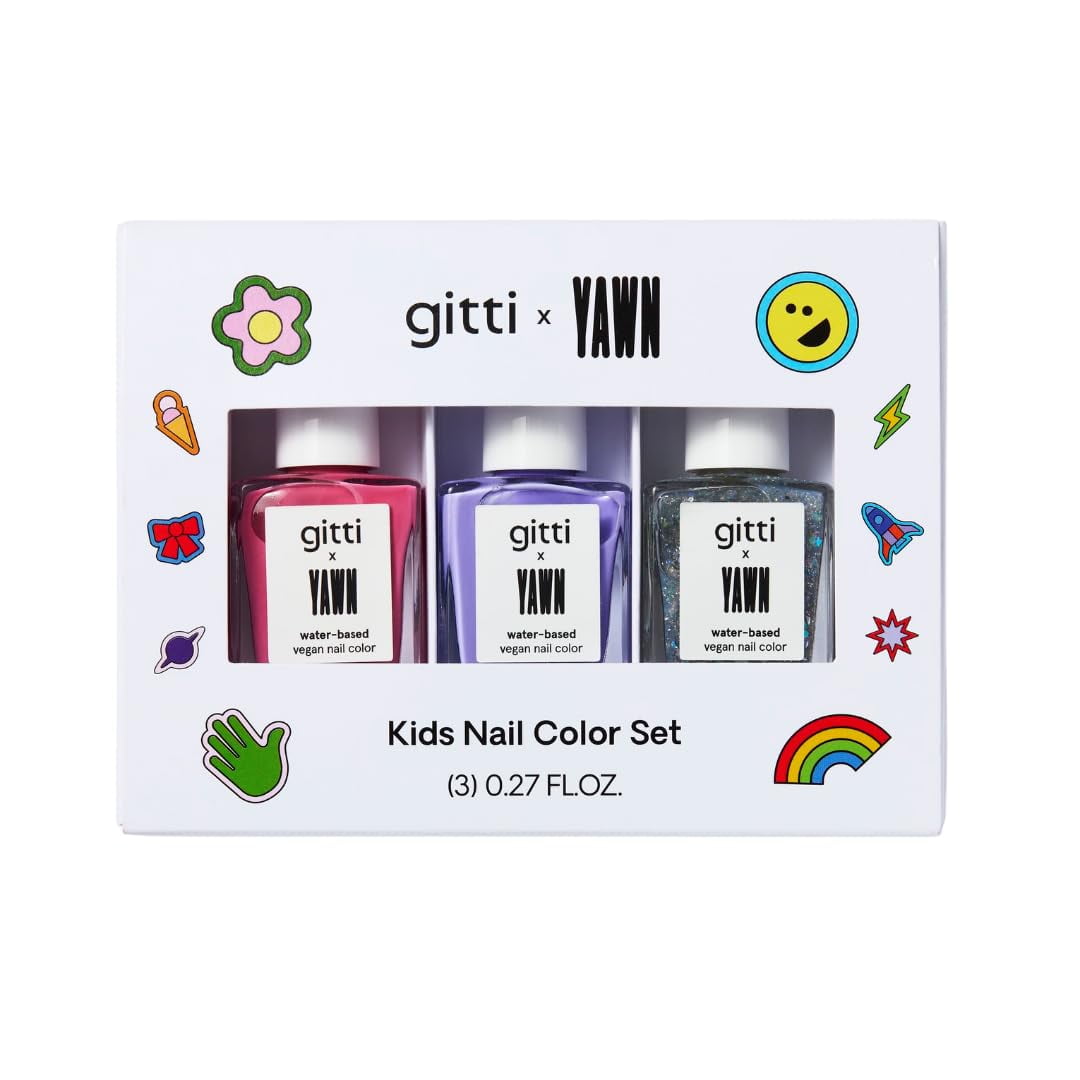 YAWN Kids Nail Color Set | Water-Based | Non-Toxic, Cruelty-Free, Vegan ...