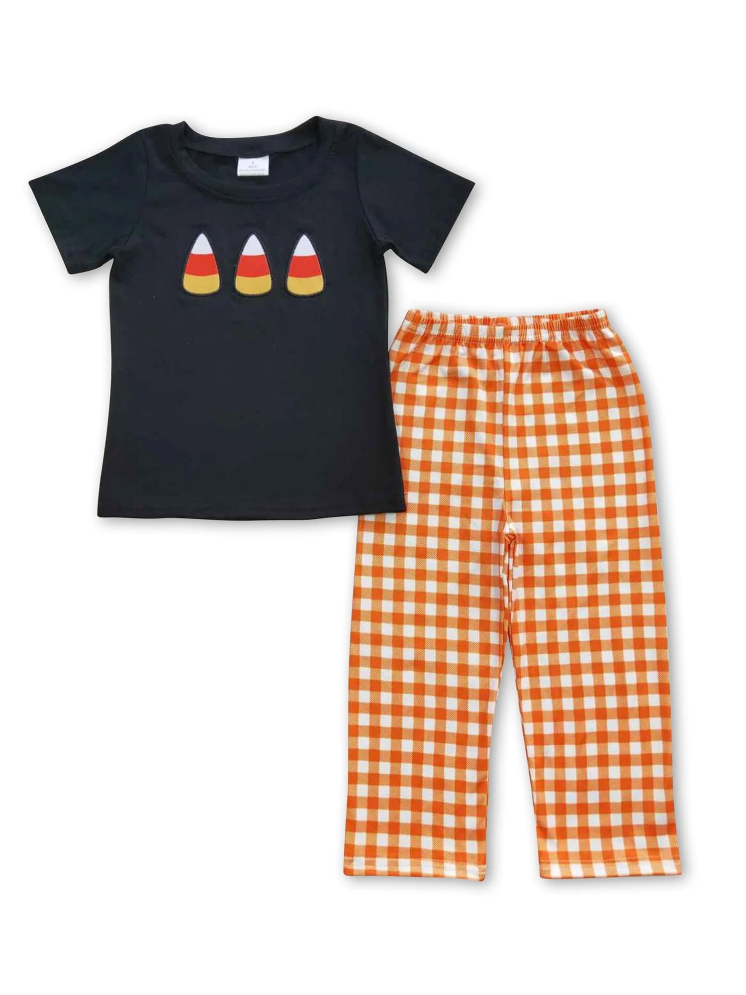 YAWOO Boys Clothing Set Embroidery Candy Corn Cute Kids Outfits,Sizes ...