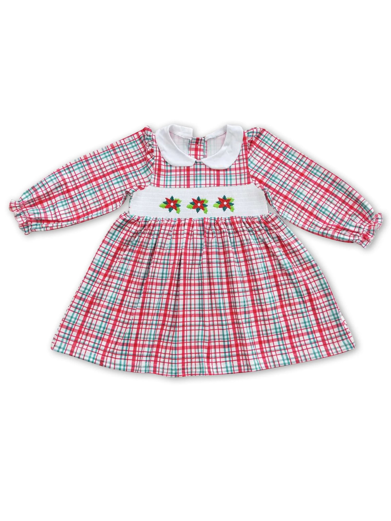 YAWOO Christmas Toddler Girl's Smocked Kids Dress,Sizes 3M-9T - Walmart.com