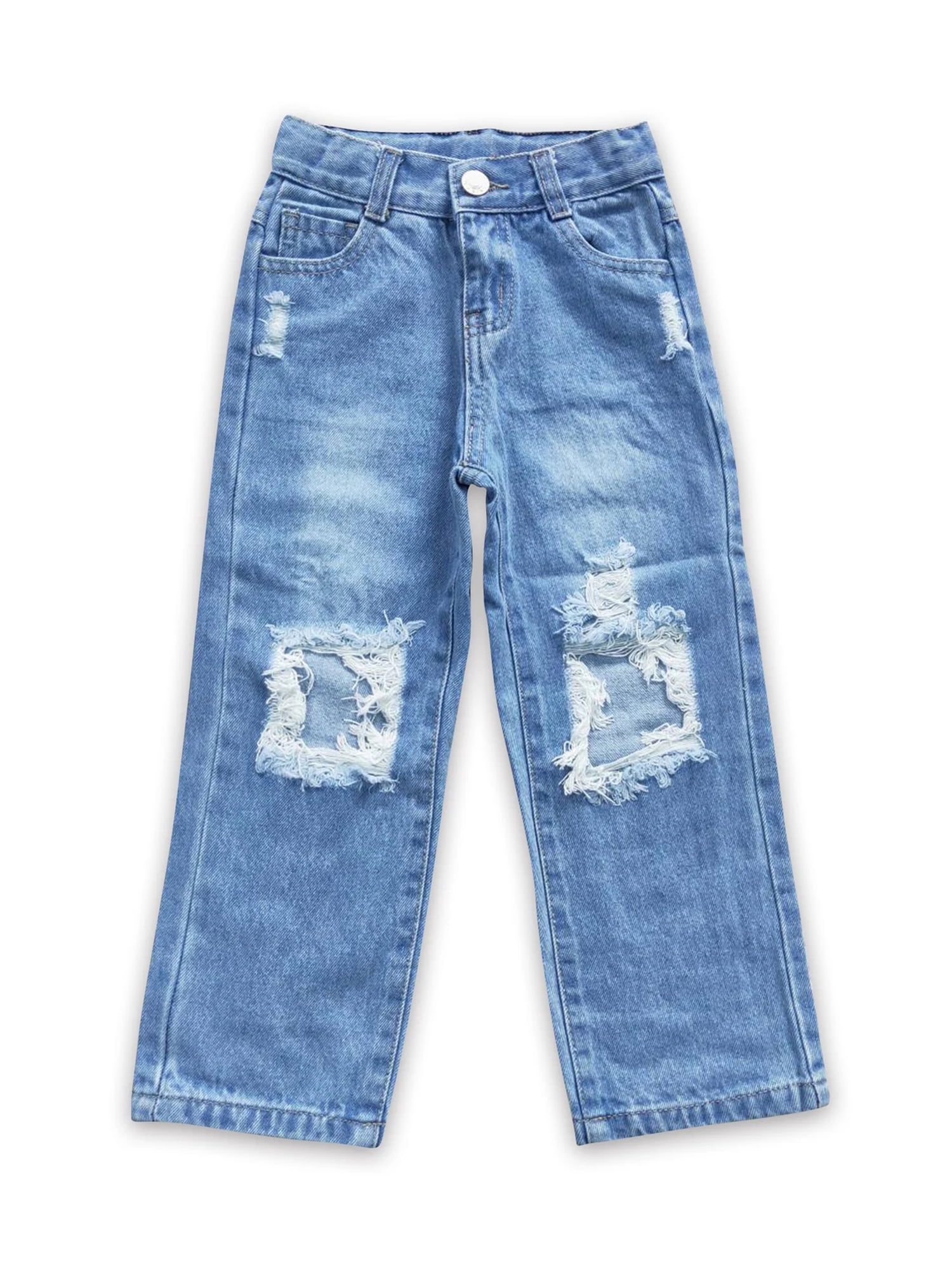YAWOO Fashion Kids Jeans Baby Boy Hole Straight Denim Pants,Size 6M-16T ...