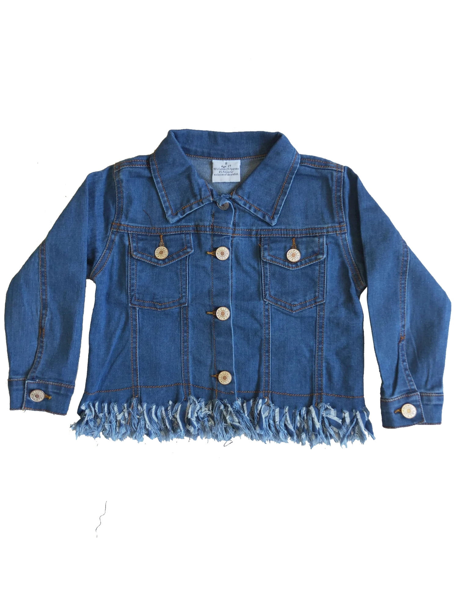 YAWOO Fashion Kids Toddler Classic Denim Jacket Tassel Design Big Girls ...