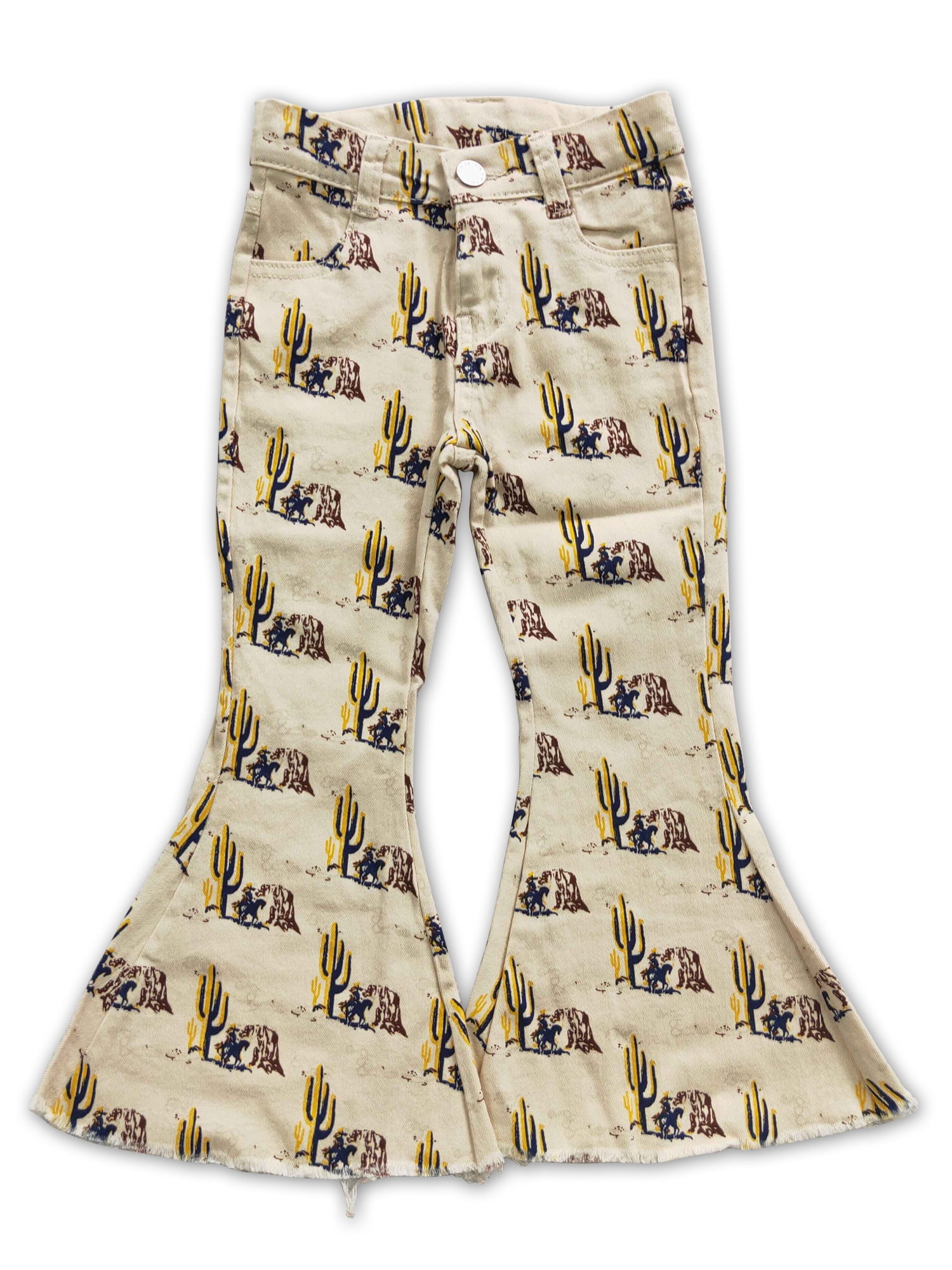 YAWOO Fashion Little Kids Girl's Jeans Western Flare Denim Pants,Size 6M-16T - Walmart.com