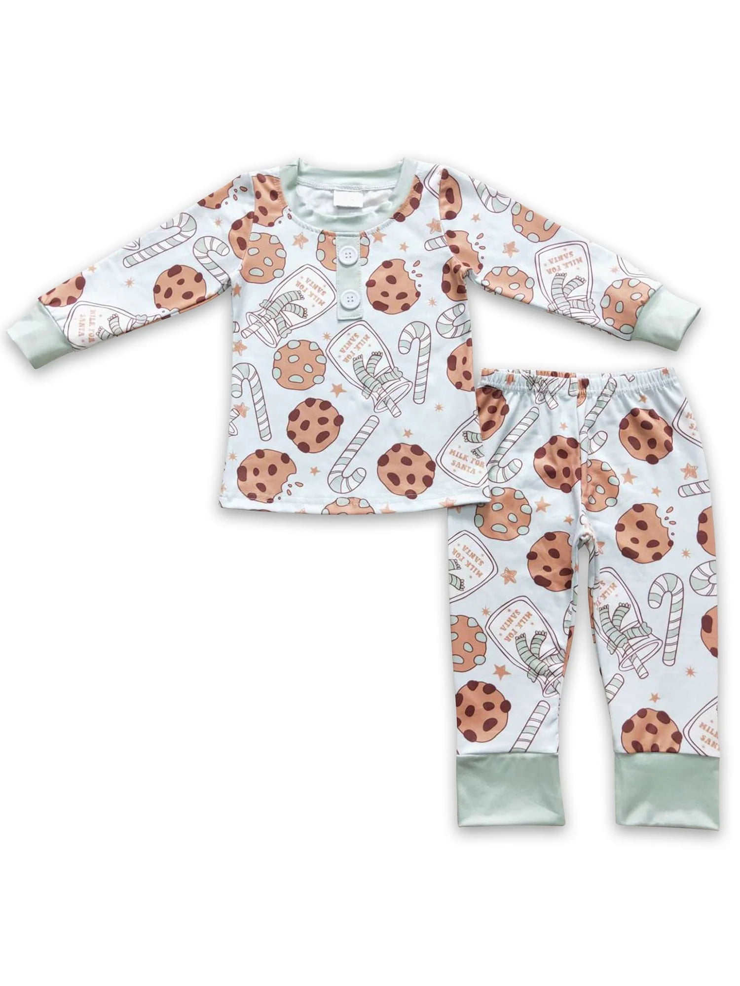 YAWOO Girls Clothing Set Boutique Cute Blue Printed Logo Kids Outfits ...
