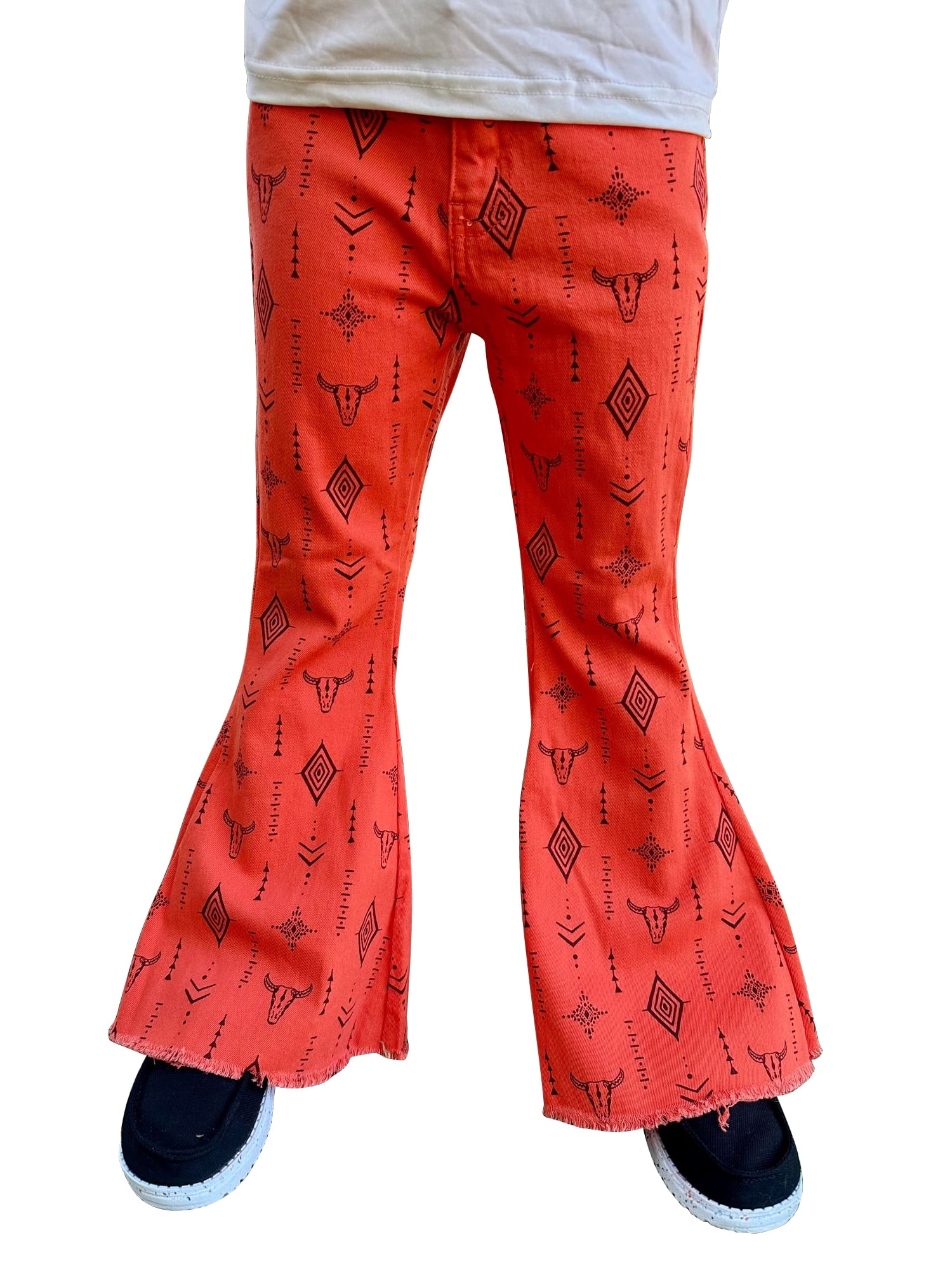 YAWOO Girls Fashion Essential Demin Pants Western Flare Kids Jeans ...