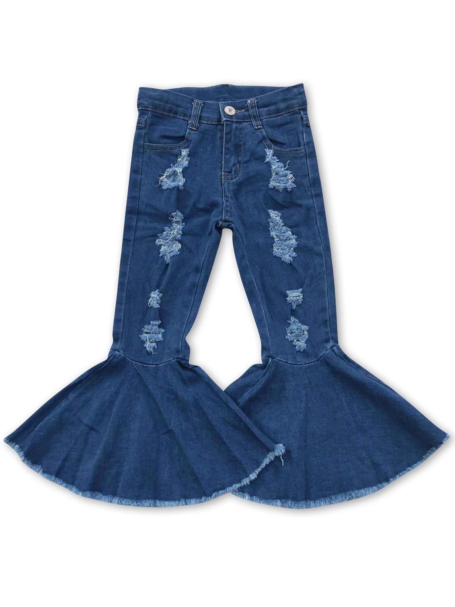 YAWOO Girls Jeans Blue Denim Long Pants,Sizes 6M-16Years - Walmart.com