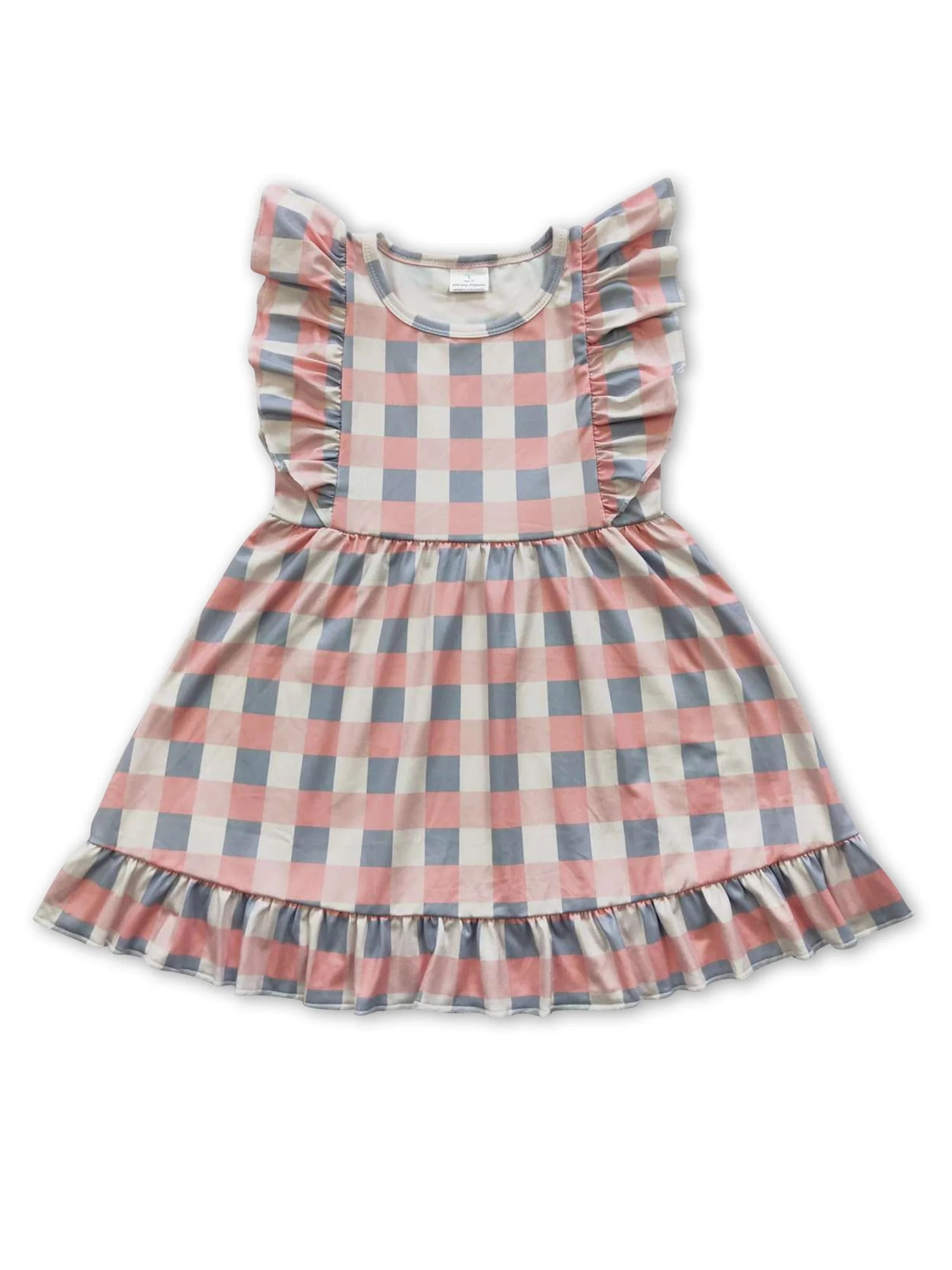 YAWOO Kids Girls Princess Ruffles Dress Plaid Dresses,Sizes 3M-16T ...