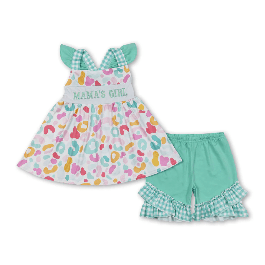 YAWOO MAMA's Girl Embroidery Cute Little Girls Shorts Outfits,Size 3M ...