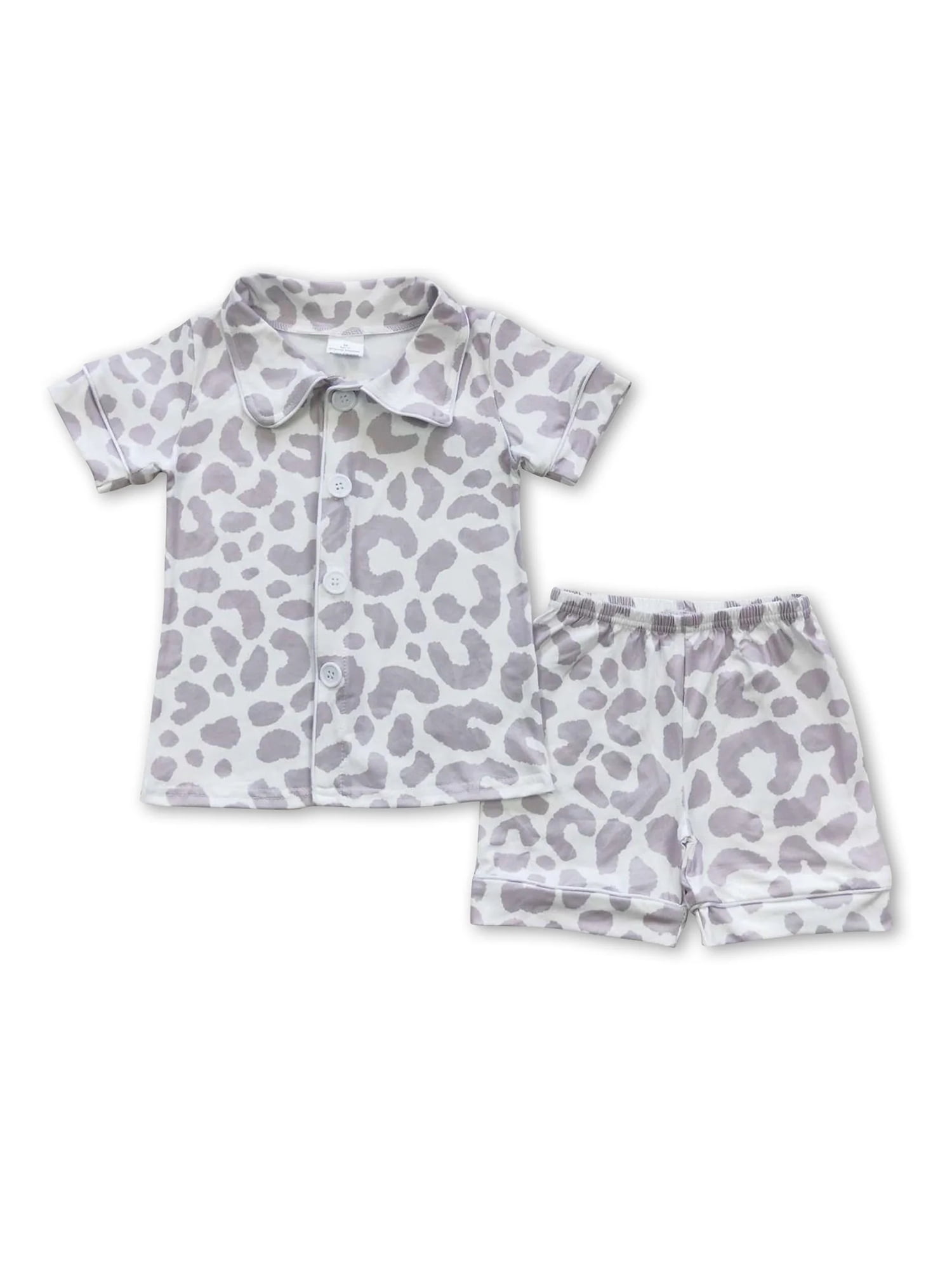 YAWOO Toddler Boys Button Front Leopard Print Pajama Coat Kids Sleep ...