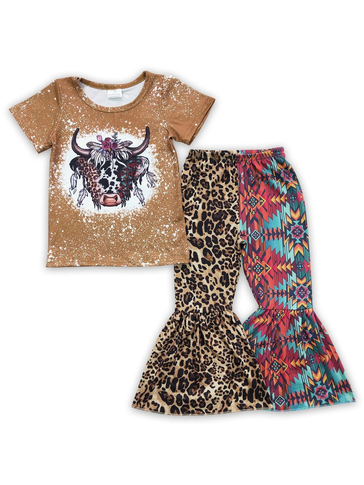YAWOO Western Girls Clothing Set Flare Pants 2pcs Outfits,Sizes 3M ...