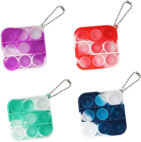 YAWUTIEYI 4 Pcs Simple Dimple Fidget Toy Mini Stress Relief Hand Toys ...