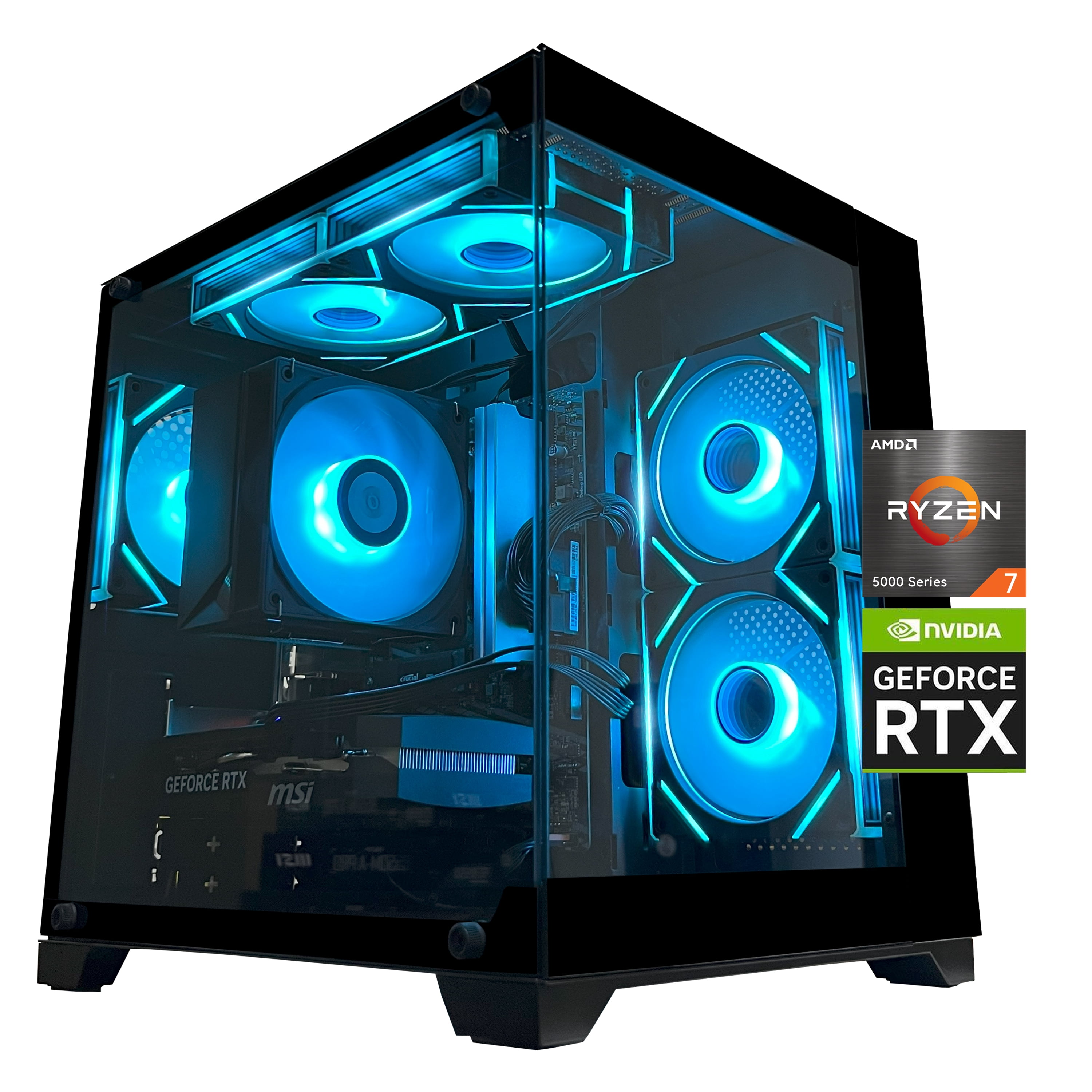 YAWYORE Gaming PC Desktop computer AMD Ryzen 7 5700X RTX 5060 32GB RAM ...