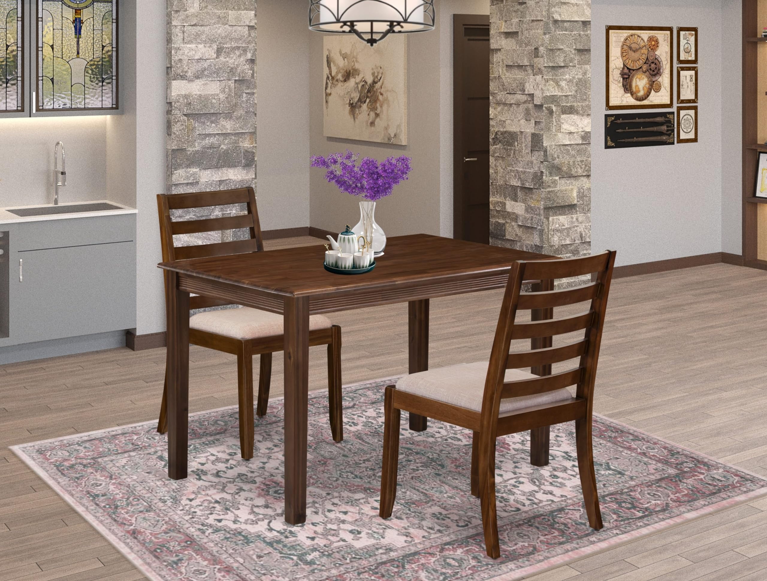 YAX13-AWA-04 - 3-piece kitchen table set consists of a breakfast table ...