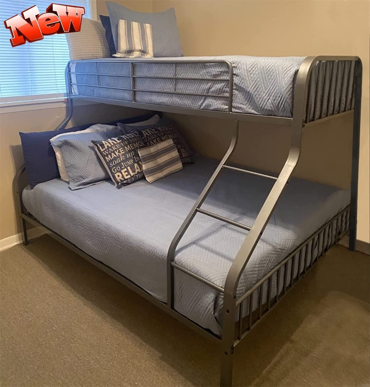 YAYE Higher Quality and Stronger Twin XL Over Queen Bunk Bed, Thickened ...