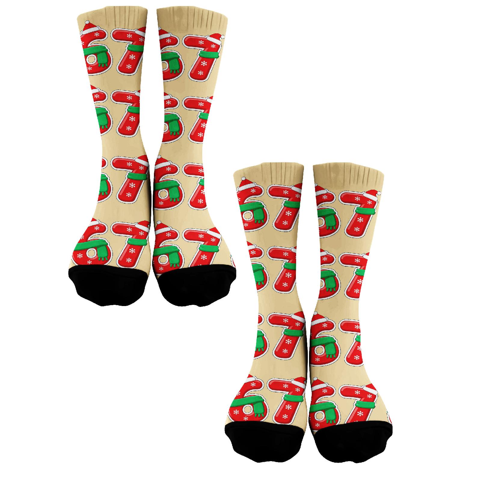 YAYUBA 67 Socks 67 Meme Six Seven Ice Cream Drip Funny Number 6 7 Socks ...