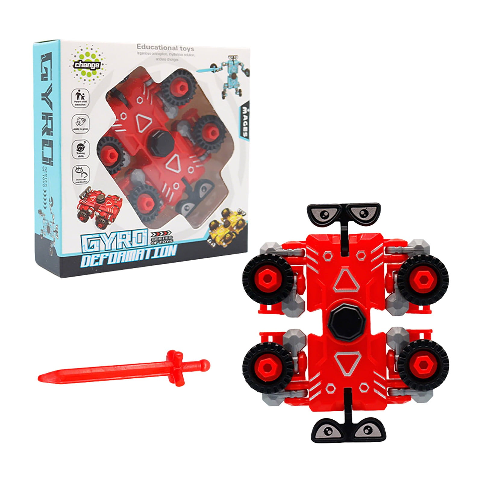 YAYUBA Automatic Transformer Toy Collision Transforming Car,Morphing ...