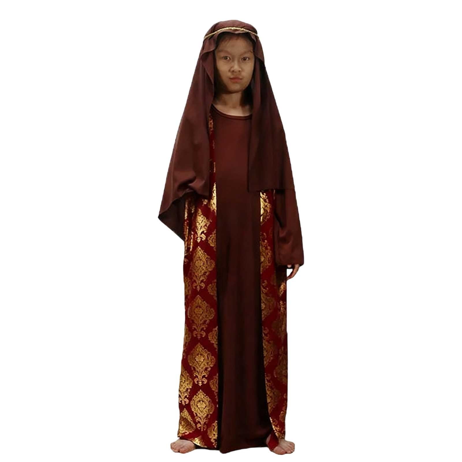 YAYUBA Boys Saint Joseph Set for Kids Saint Robe with Headpiece Waist ...