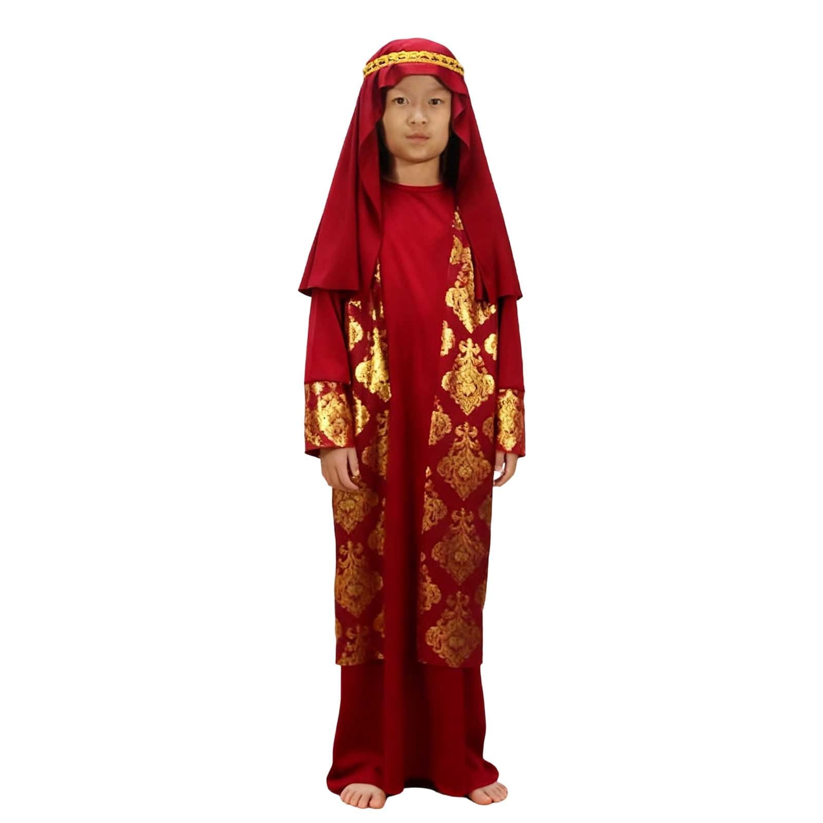 YAYUBA Boys Saint Joseph Set for Kids Saint Robe with Headpiece Waist ...