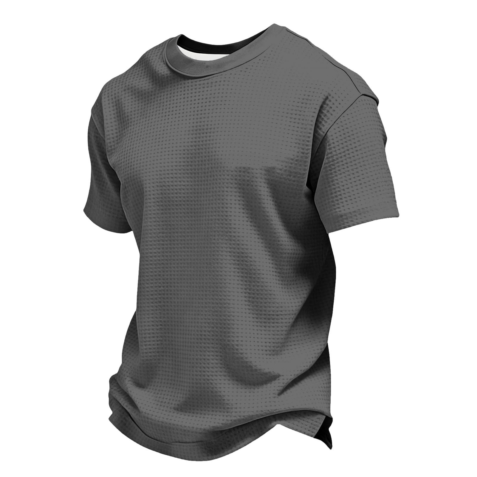 YAYUBA Boys Waffle Short Sleeve T-Shirts Crew Neck Casual Tops Kids ...
